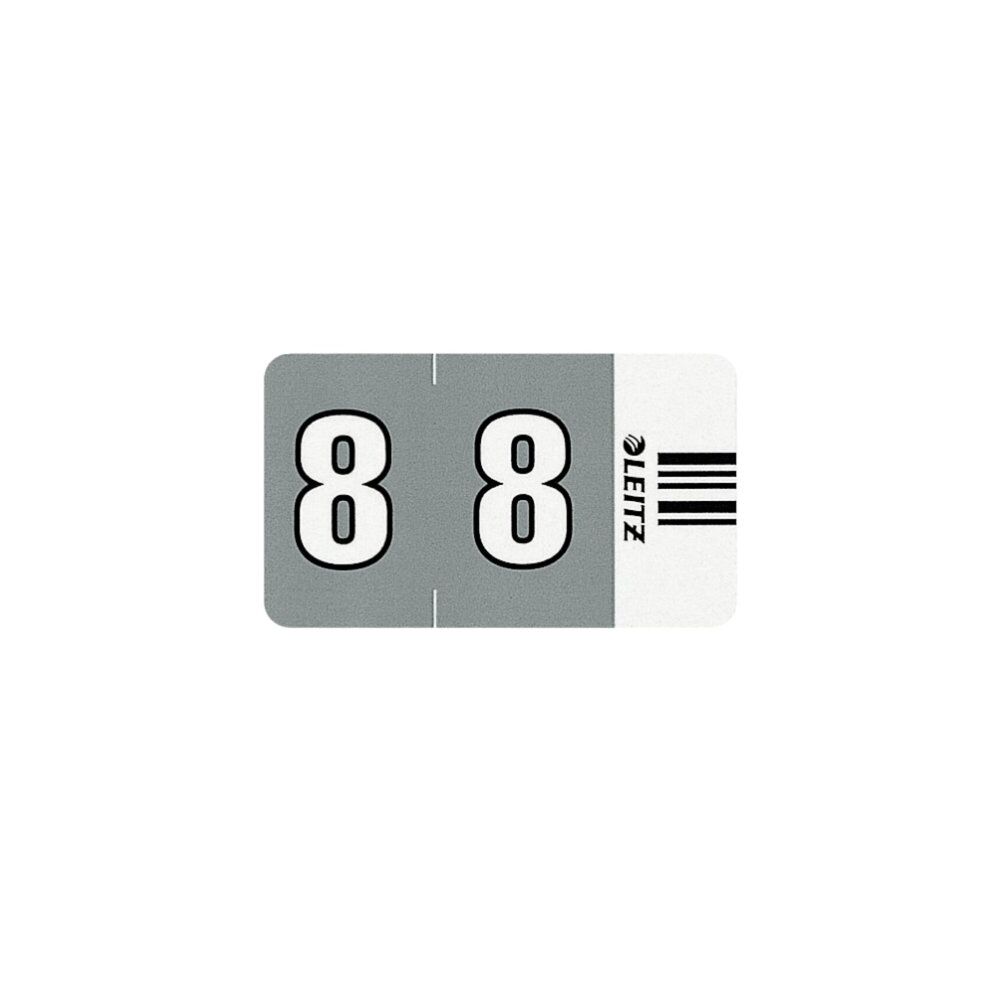 Ziffernsignale Orgacolor 8, grau, Inhalt: 100 Stück, Maße: 30 x 23 mm
